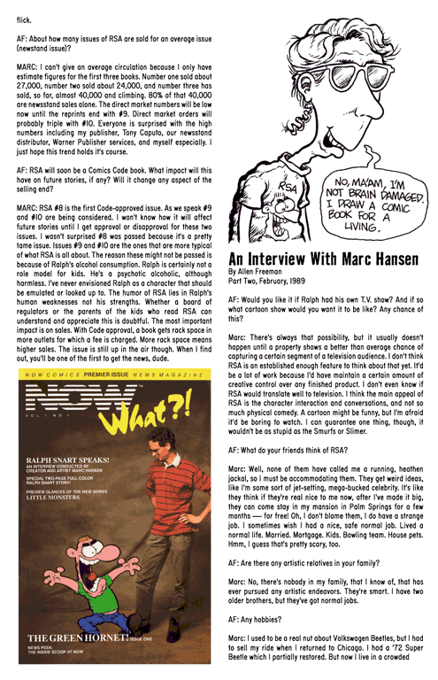 Marc Hansen Comic Book Checklist